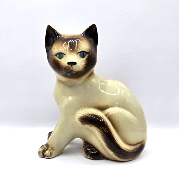 Brazil hand crafted | Art | Vintage Ceramic Pottery Siamese Cat ...